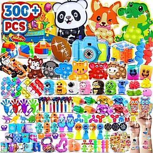Olganicor 300 PCS Party Favors for Kids, Fidget Toys Bulk, Treasure Box Toys for Classroom Prizes for Kids Goodie Bag Stuffer Birthday Party Carnival Prizes, Pinata Filler Stuffers