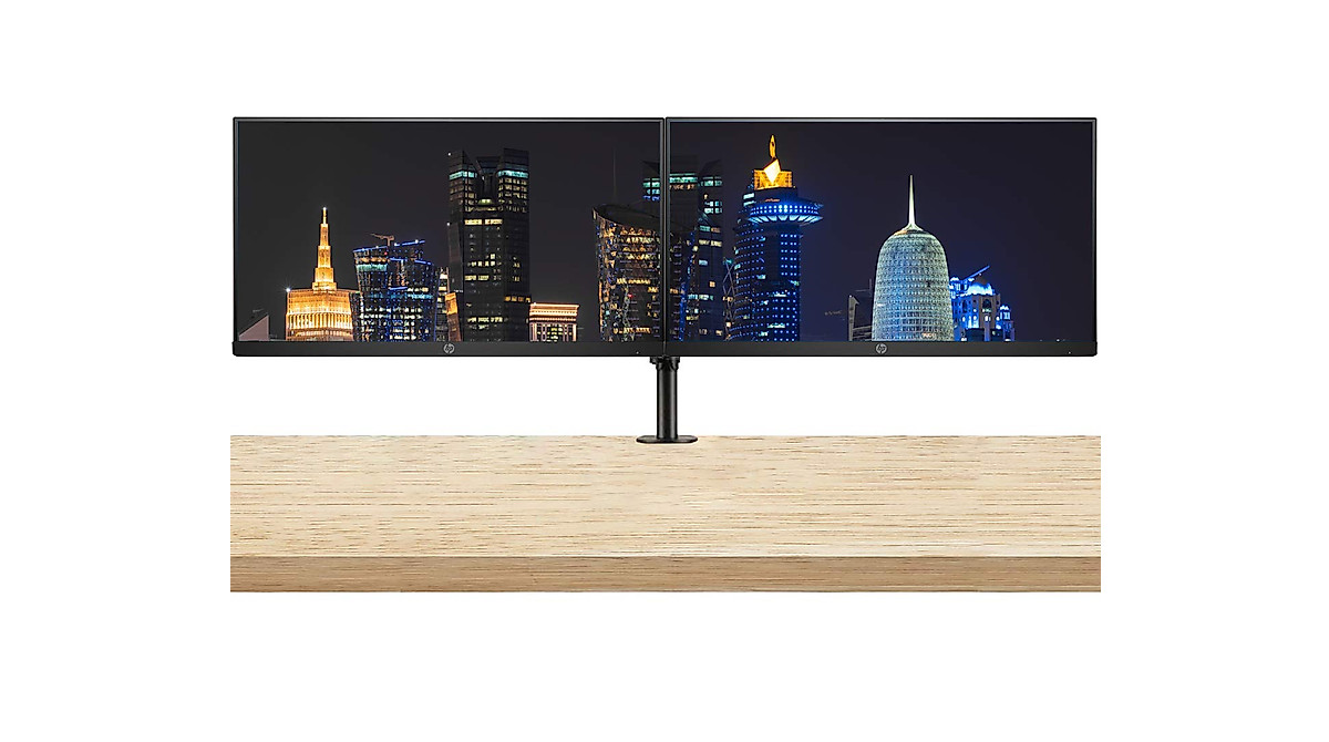 HP P244 23.8” IPS Monitor Bundle | Dual Stand Setup