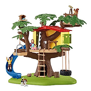 Schleich Farm World Adventure Tree House 28-piece Playset for Kids Ages 3-8, 5.91x6.3x7.09inch