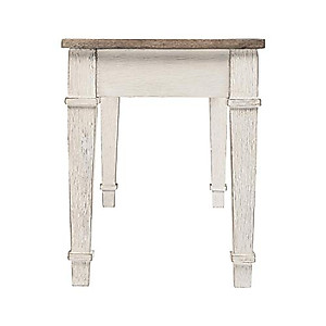 Signature Design by Ashley Skempton Farmhouse Storage Bench, White & Light Brown