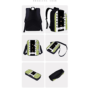 Helluva Boss 3PCS Skibidi Toilet Backpack Sets Bags Casual Harajuku Musician Oxford Cloth Travel Fashion Bag Travel Backpacks