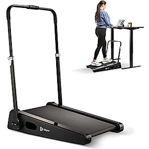 LifePro Smallest Portable Mini Walking Pad with Adjustable Handlebar - Max Speed 3 MPH, Home & Office 30 inch Mini Walking Treadmill, Under Desk Small Work Desk Compact Treadmill, 220 Lbs Max Weight
