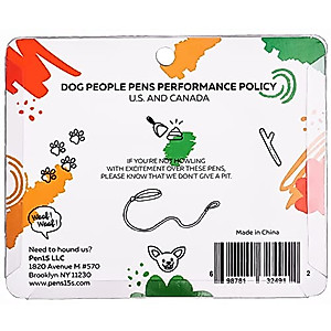MilkToast Brands Funny Dog People Pens, A snarky gag gift for pet owners or coworkers, Black pens DG101 5 Count (Pack of 1)