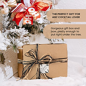 A Bar Above 22-Piece Professional Bartender Gift Set - Premium Barware for Home Bar - Bartending Kit Includes Boston Shaker, Jigger, Mixing Glass & More - Valentines Day Gifts for Him & Her