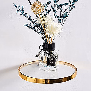 Wall Mounted Gold Glass Floating Shelves Display Ledge Shelves,Bathroom Corner Shelf Simple Home Decor Shelf for Flowers Wall Shelves Decorative Plant Flower Pot Rack Wall Shelf Crafts