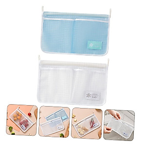 SOLUSTRE Fridge Shelf Organizer 2pcs Refrigerator Storage Bag Sideboard Pp Mesh Refrigerator Bag