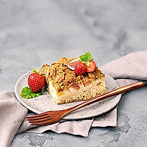 Forks,Wooden Forks, AOOSY 6 Pieces Eco-friendly Japanese Wood Salad Dinner Forks Wooden Forks Set Reusable Handmade Natural Wood Flatware Set for Cooking Stirring Eating