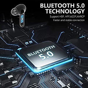 Wireless Earbuds Bluetooth Headphones Waterproof Bluetooth 5.0 Headphones with Extra Bass for iPhone Samsung Android in-Ear Earbuds (E1)