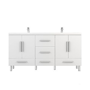 Alya Bath Ripley Bathroom Vanity, 72", White