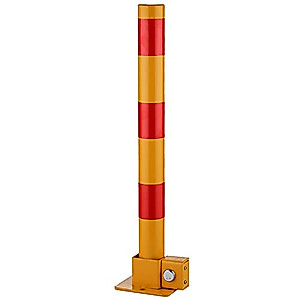 CAIMIAO Car Parking Space Lock Bollard Lockable Folding Security Post Bollard Parking Post Easy Installation with Keys (Color : Yellow, Size : Yellow)