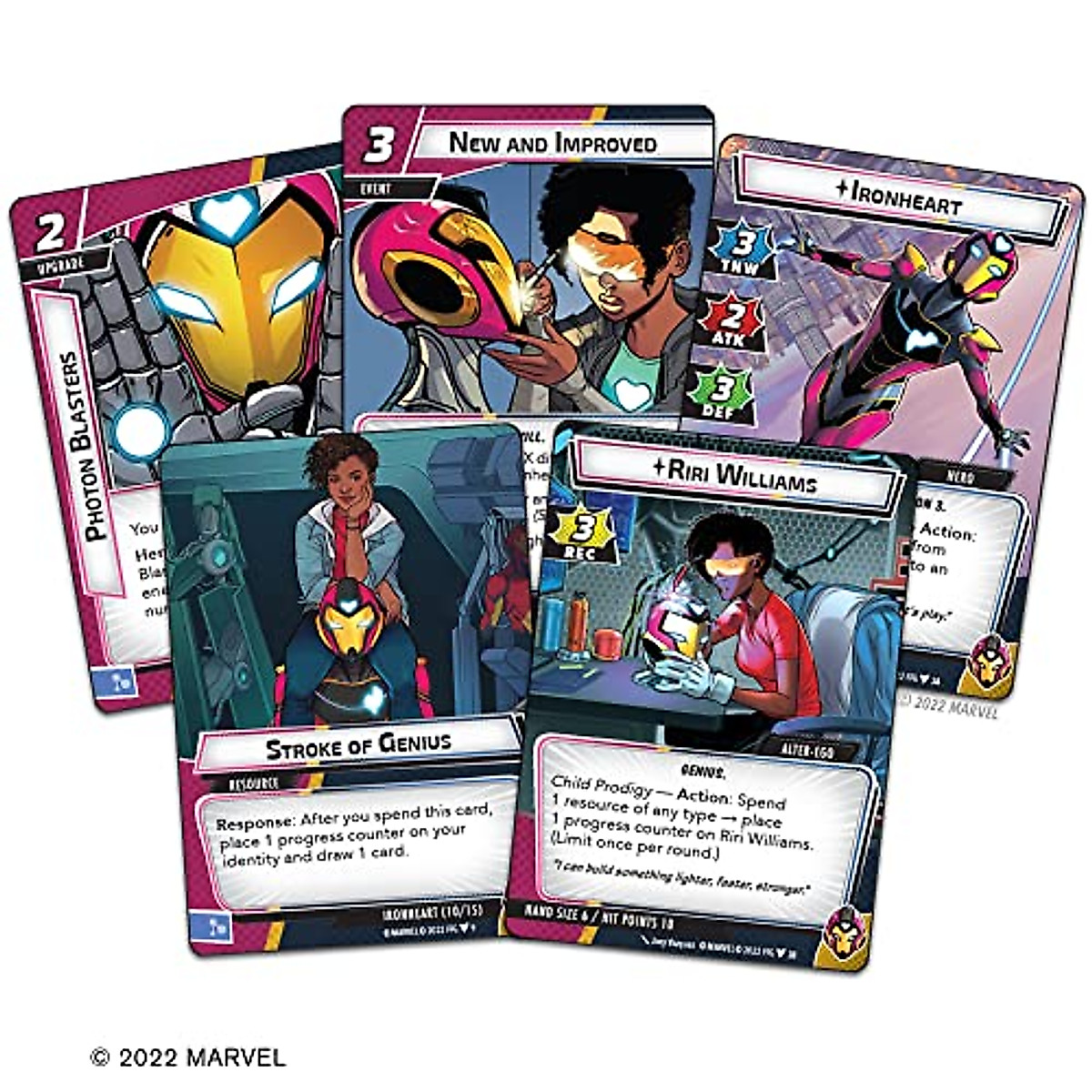 Marvel Champions: The Card Game Ironheart HERO PACK - Superhero Strategy Game, Cooperative Game for Kids and Adults, Ages 14+, 1-4 Players, 45-90 Minute Playtime, Made by Fantasy Flight Games