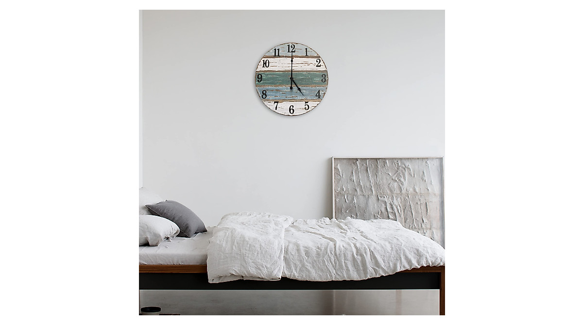 Rustic 18-Inch Beach Wall Clock | Handmade Wood Decor
