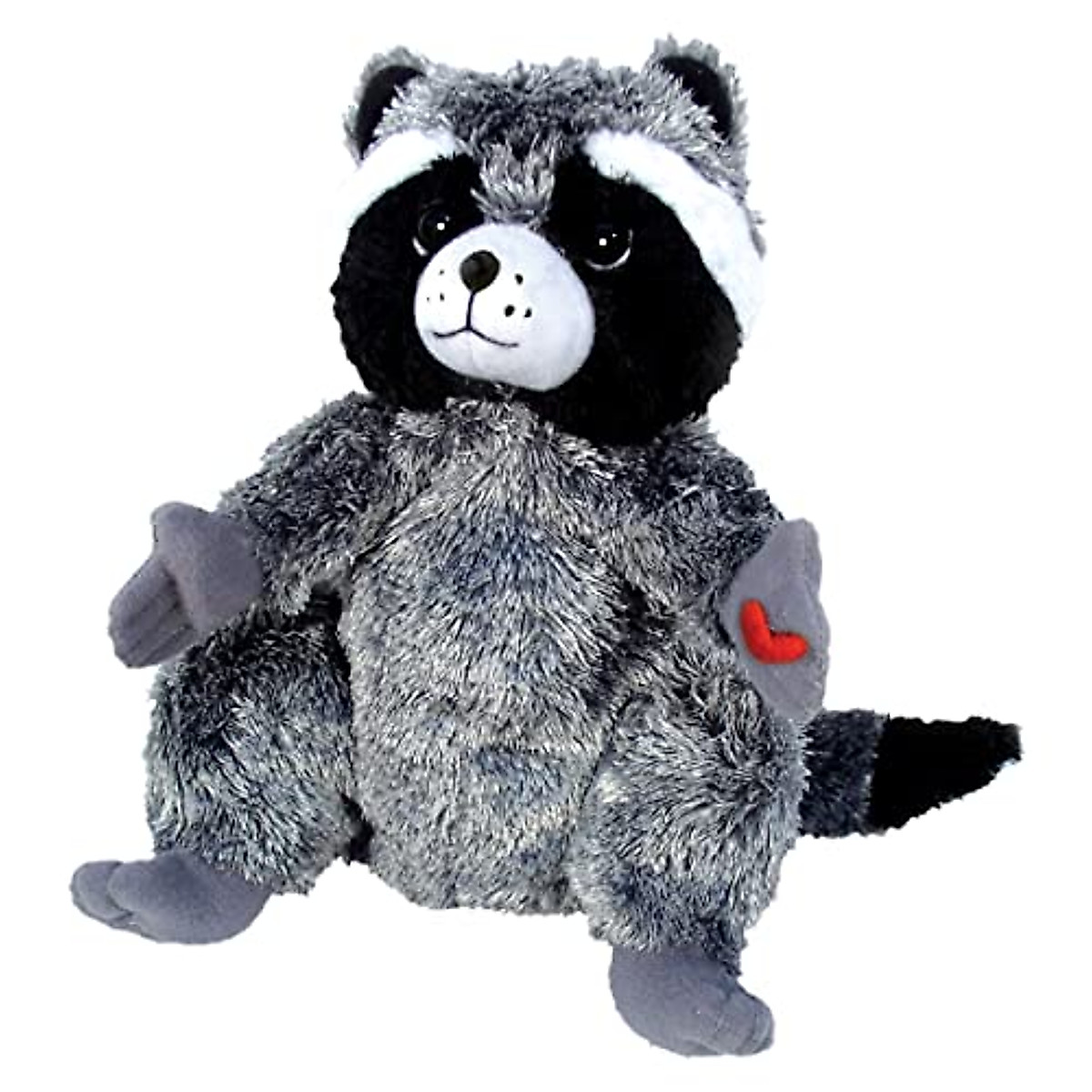 MerryMakers The Kissing Hand Chester Raccoon Plush Doll, 9-Inch