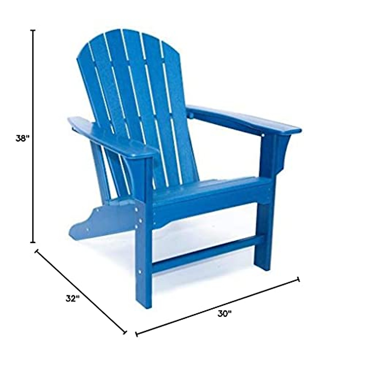 LuXeo LUX-1518-NAVY2T Hampton Adirondack 3-Piece Set, Navy