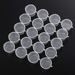 WellieSTR 500 PACK 35ml Mini Plastic Disposable Portion Cups With Lids