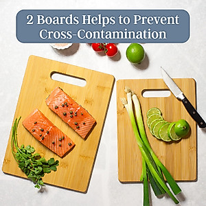 Totally Bamboo 2-Piece Bamboo Cutting Board Set, Brown