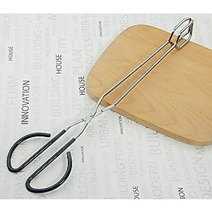 HINMAY Extra Long Scissor Tongs 16-Inch Stainless Steel Barbecue Grilling Tongs