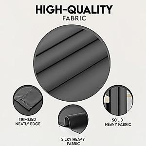 Utopia Bedding Blackout Curtains for Bedroom, Grommet Window Curtains 84 Inch Length 2 Panels, Thermal Insulated Drapes for Living Room (Grey, 42W x 84L Inches)