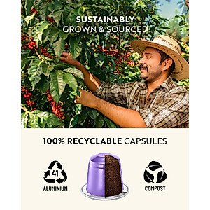 ROSSO CAFFE Espresso Capsules for Nespresso Machines - 120 Coffee Pods Intense Value Pack - Premium Aluminium Capsules - Strong and Bold Dark Roast