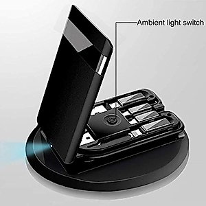 Urban Survival Card Data Cable, Multi-Type Charging Cable Convertor, Multi-Function Wireless Charger Adapter, Built-in Card Reader, Can Use as Phone Holder, Flash Light (Wireless Charger)