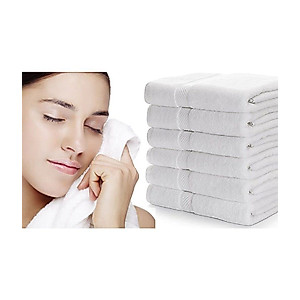 S.G Cotton Washcloths 12” x 12” (12 Pack) Premium Fingertip Towels Highly Absorbent Facial Towels for Bathroom 100% Ring Spun Cotton Wash Cloth Set Multiuse (White 12PK (12"x12")