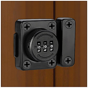 KAFENDA Mechanical Password Cabinet Lock, Rotary Lock for Double Doors, Keyless Combination Door Lock, Black
