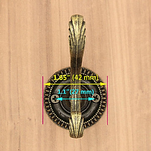 LXZ 4 PCs Antique Brass Wall Mounted Hooks - Wall Hooks - Hat Hangers Robe Hooks, Height 2.9-in (7.3 cm)