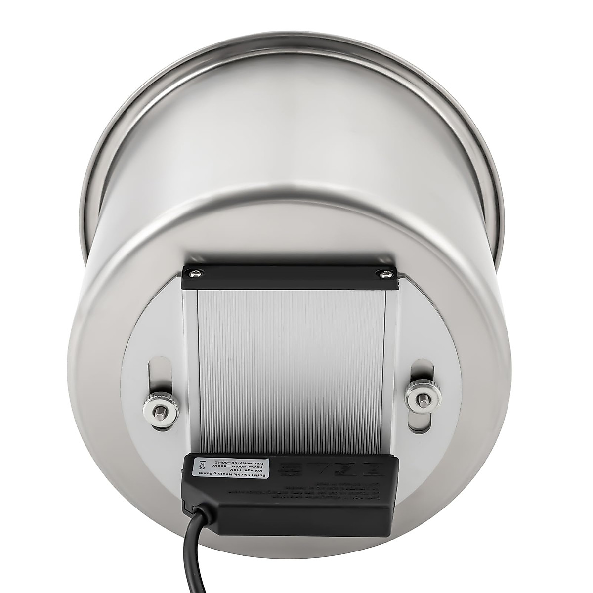 BANLICALI 7L Soup Chafer, 400W Stainless Steel Soup Pot with Electric Heating Plate and Pump, Round Soup Chafer for Catering Parties Events Wedding Silver Adjustable Temperature 50-85℃