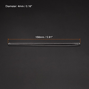 MECCANIXITY 3.3 Borosilicate Glass Stick 5.91" Length 4mm Dia Stir Rod Mixing Tools with Both Ends Round for Lab Kitchen Science 3Pcs