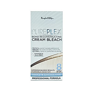 Knight & Wilson PurePlex Cream Hair Bleach. Powder Free. Bond Reconstructing. Up to 8 of Lift, Protects & Repairs during Lightening. Complete bleaching kit with tint bowl and brush. Ammonia Free.