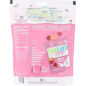 YumEarth Valentines Gummy Fruits, 10 Snack Packs (7 Ounces each)