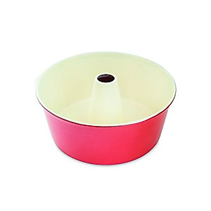 Nordic Ware Angel Food Cake Pan, 16-Cup, Red
