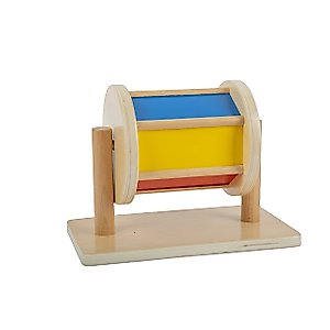 Tiger Montessori Spinning Rainbow Drum Toys for 612 Month Babies Infant 3 Month 1 Year Toddlers TI4501