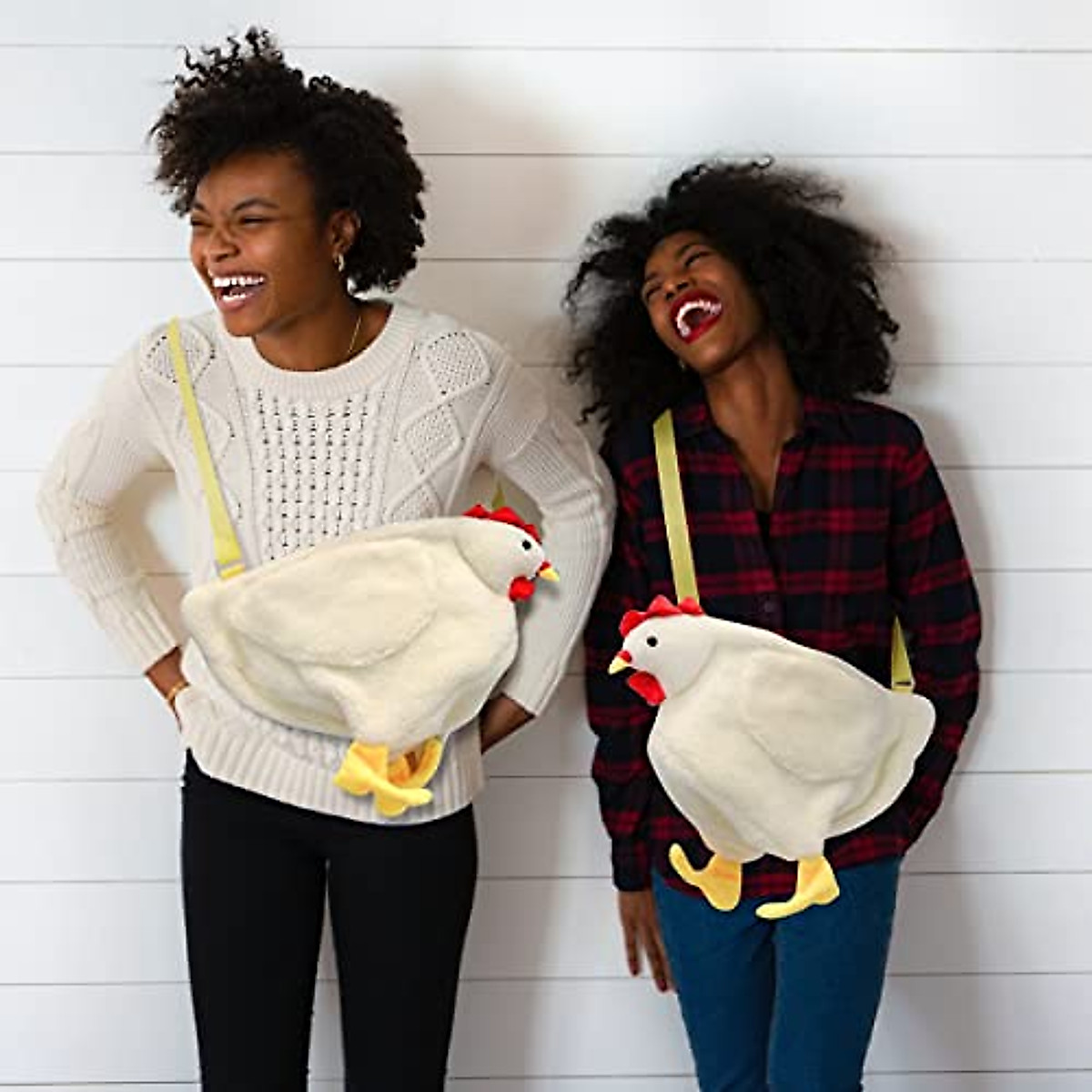 Chicken Purse Chicken Bag Fluffy Hen Crossbody Bag Plush Handbags Cartoon Shoulder bag For Girls Women