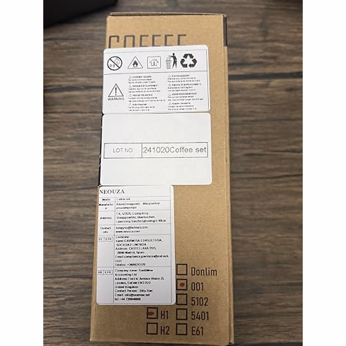 NEOUZA 51mm Espresso Portafilter Compatible with DeLonghi Dedica EC685 Coffee Machine,Mini Wood Handle,Non-pressurized Basket,Double Spouts (H1 Handle)