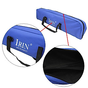 Key Mouth Piano Melodica ABS Keyboard Musical Accordions Instrument with Carrying Bag Strap Mouthpiece Portable Blowpipe & Blowpipe Student Class Harmonica with Bag Adults Gift (37 Keys, Blue)