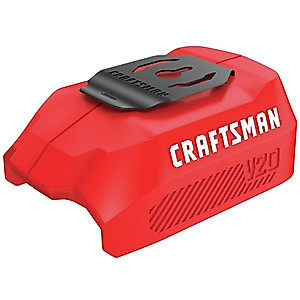 CRAFTSMAN V20 USB Adapter, USB Power Source for Charging Phone, Tablet, Batteries, and More, Bare Tool Only (CMCB002B)