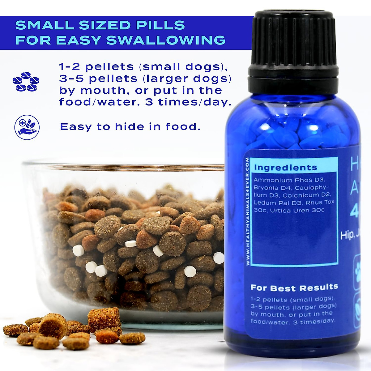 Healthy Animals 4 Ever Arthritis Remedy for Dogs - Restore Energy & Vitality - Support Hip & Joint Health - Minimize Pain - All-Natural, Non-GMO, Organic - Preservative & Chemical Free - 300 ct