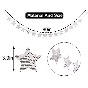 Star Paper Banner- Rural Nostalgic Star Garland, Baby's 1st Birthday Party Bunting, Winter Retro Theme Decoration For Boy Girl, Photo Background Wall Decor Favors
