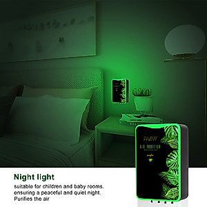 ZOCALOK Plug in Air Purifier, Ionizer Air Purifier for home, Mini Portable Silent Air Purifier, Travel Size Air Purifier with Carbon Fiber for Home, Bedroom, Kitchen, Office, Car, Smell-Black