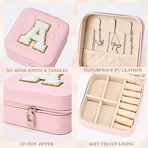 Nayno Travel Jewelry Case Graduation Gifts for Women Travel Jewelry Organizer Travel Jewelry Box Personalized Gifts Portable Trendy Stuff Birthday Gifts for Women