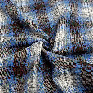 MCEDAR Men’s Plaid Flannel Shirts-Long Sleeve Casual Button Down Slim Fit Outfit for Camp Hanging Out or Work (M, Light Blue)