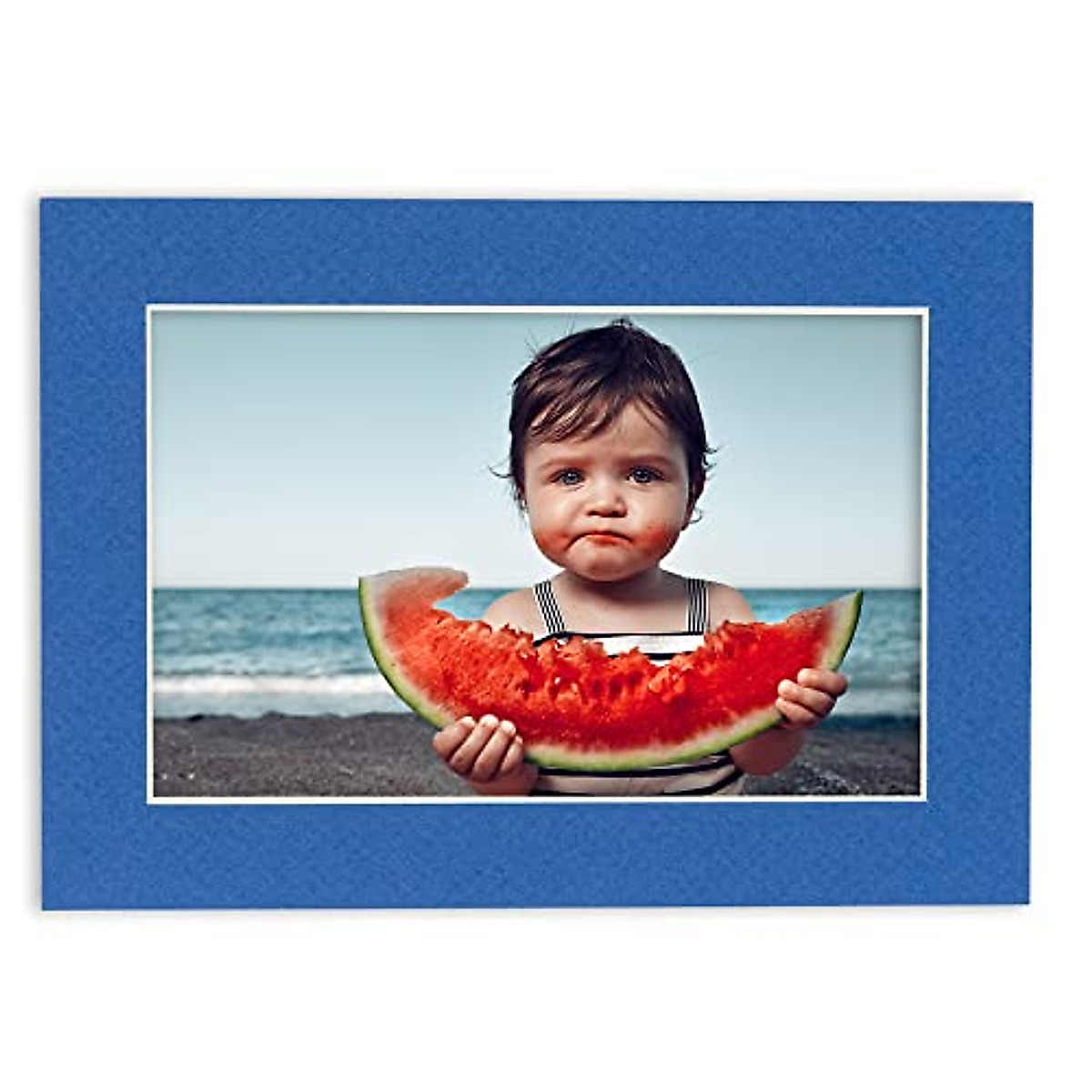 9x12 Mat Bevel Cut for 7x10 Photos - Acid Free Royal Blue Precut Matboard - For Pictures, Photos, Framing - 4-ply Thickness