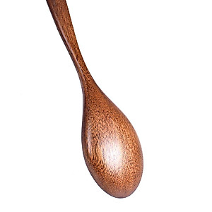 MOTZU 4 Pieces Jujube Wooden Spoons, 2 Pieces Jujube Wooden Bowls, Wood Flatware Cutlery, Tableware Eating Utensils, Grain/Natural Snack Bowl Serving Dish Food Container Tableware Bowl Spoon