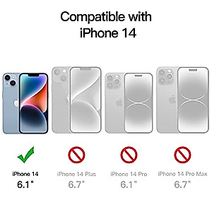 JETech Privacy Full Coverage Screen Protector for iPhone 14 6.1-Inch (NOT FOR iPhone 14 Plus 6.7-Inch) with Camera Lens Protector, Anti-Spy Tempered Glass Film, 2-Pack Each