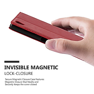 Cadorabo Book Case Compatible with Sony Xperia Z5 Premium in Apple RED - with Magnetic Closure, Stand Function and Card Slot - Wallet Etui Cover Pouch PU Leather Flip