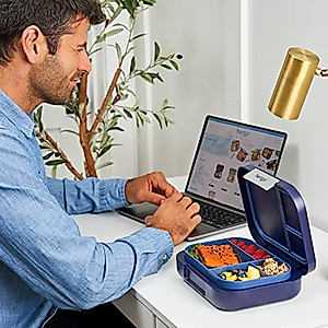 Bentgo® Modern Bento-Style Lunch Box Set With Reusable Snack Cup (Navy)