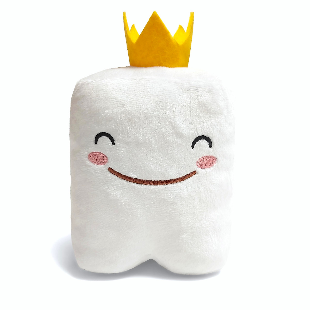 6" Tooth Fairy Pillow with Back Pocket - Soft Plush Stuffed Animal Toy for Kids, Boy or Girl - Squishable Holder