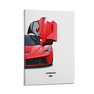 Car Poster Ferrari F40 Supercar Posters Racing Car Canvas Wall Art For Boy's Bedroom SuperCar Wall Decor Frame-style 12x18inch(30x45cm)