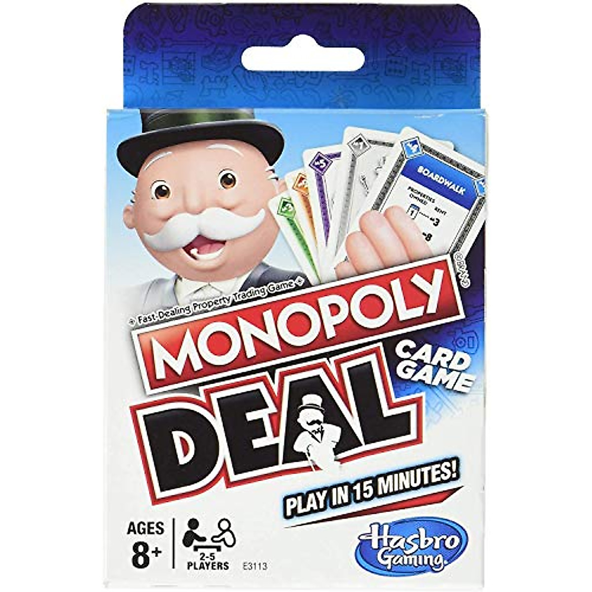 Monopoly Deal Classic Blue 2-Pack - Hasbro Card Game Deck - 110 Playing Cards